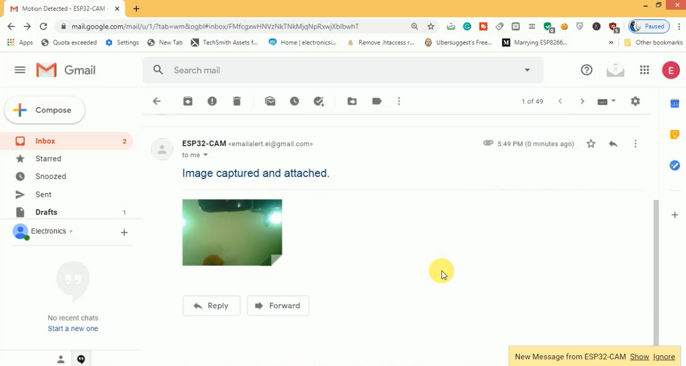 ESP32 Cam based Motion Triggered Image Capturing Device - Electronics ... ESP32 Cam based Motion Triggered Image Capturing Device - Electronics ...