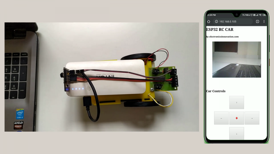 ESP32 Cam Remote Controlled Car | WiFi Controlled Car - Electronics ...